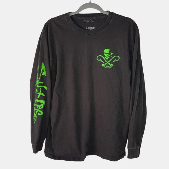 Salt Life | Shirts | Salt Life Skulls Hooks Boat Dive Fish Ocean Long ...